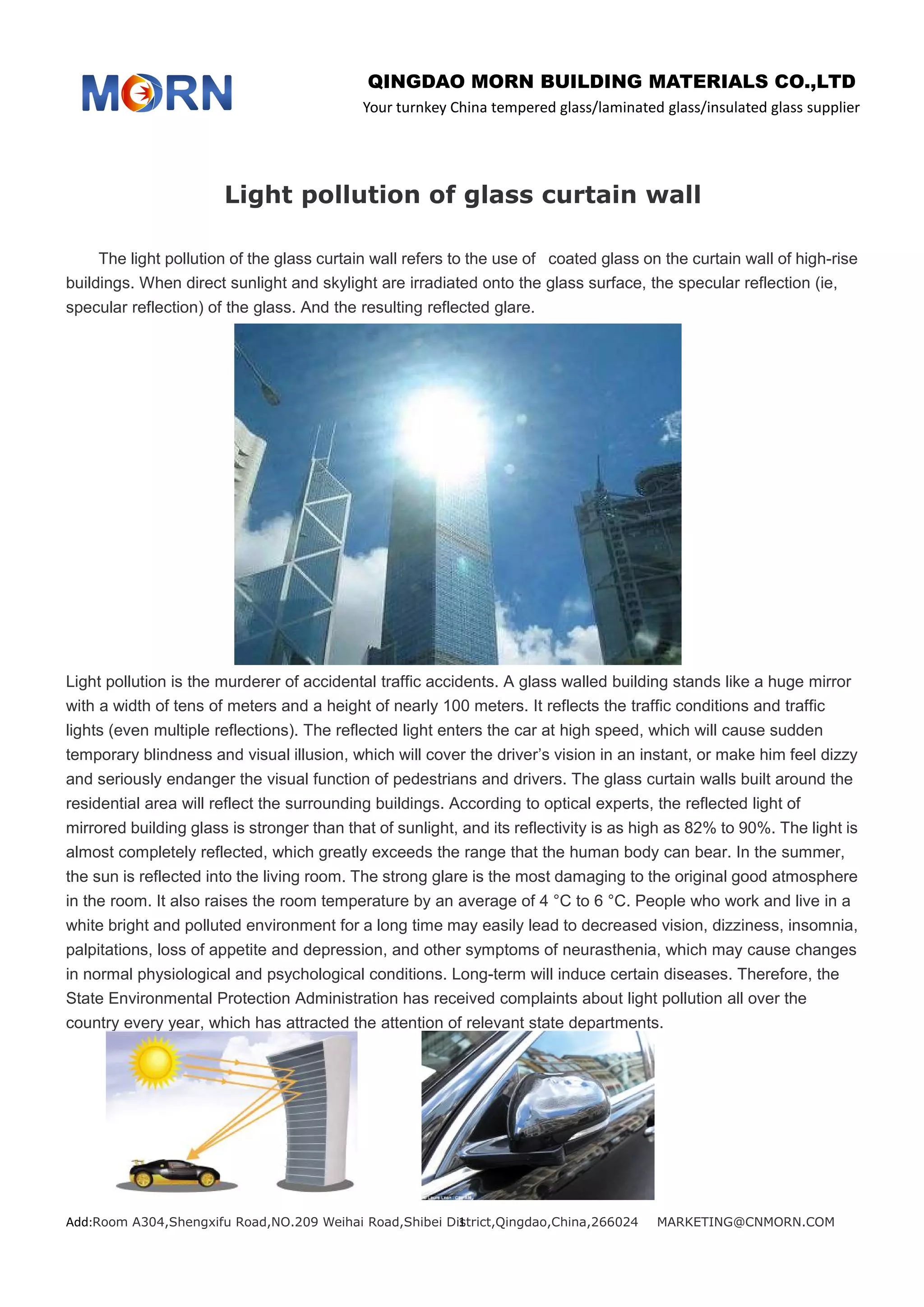 Light pollution of glass curtain wall | PDF