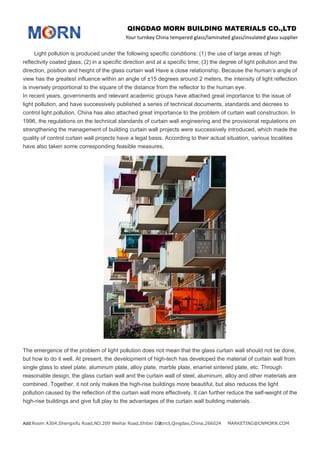 Light pollution of glass curtain wall | PDF