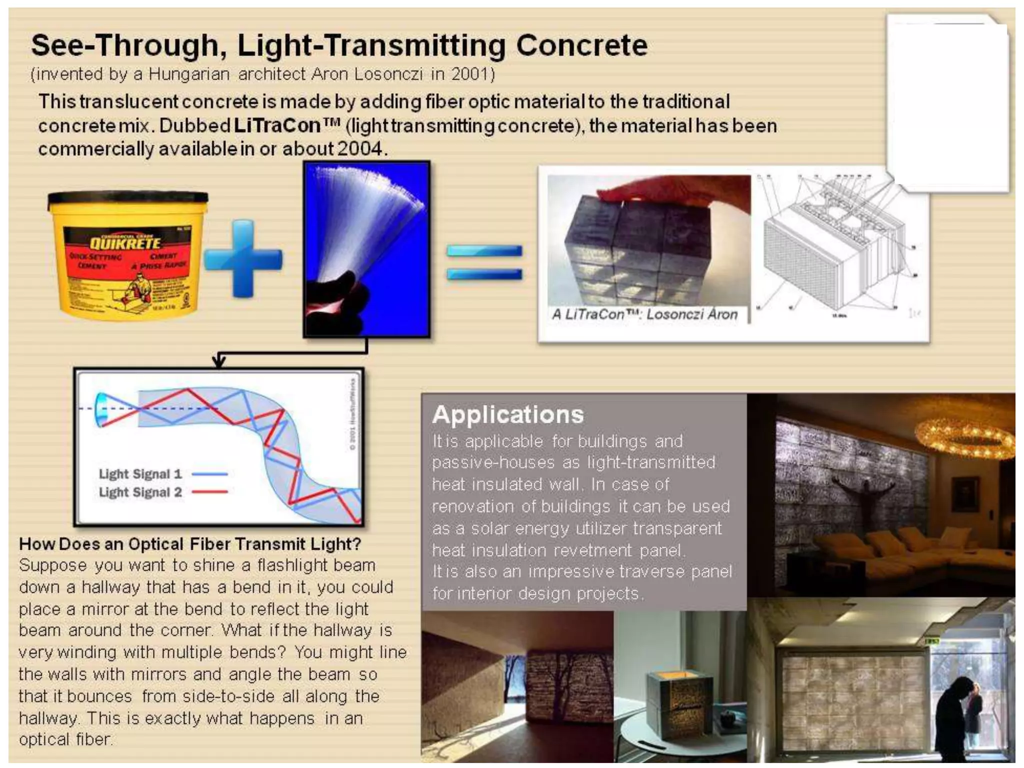 Light Transmitting Concrete (LTC) | PPT