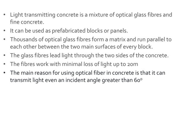 Light Transmitting Concrete (LTC) | PPT