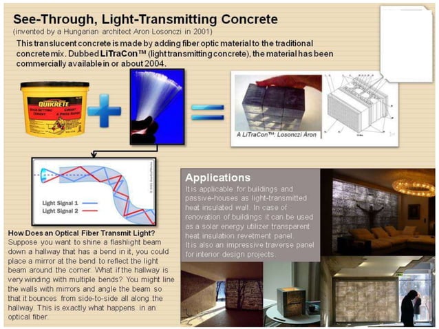 Light Transmitting Concrete (LTC) | PPT