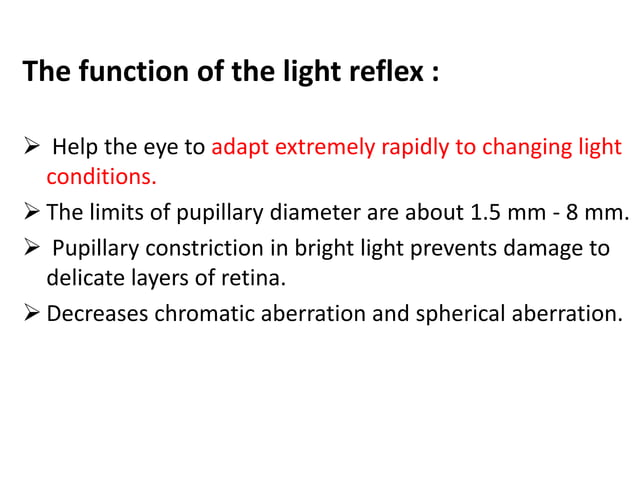 Light reflex | PPTX | Eye and Vision Conditions | Diseases and Conditions