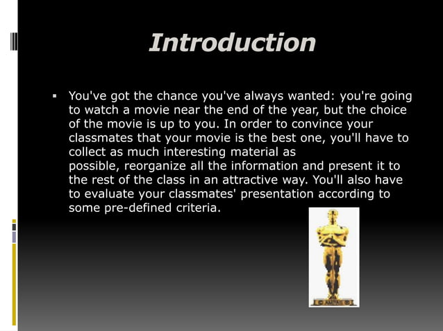 Lights, camera, action | PPTX