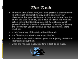 Lights, camera, action | PPTX