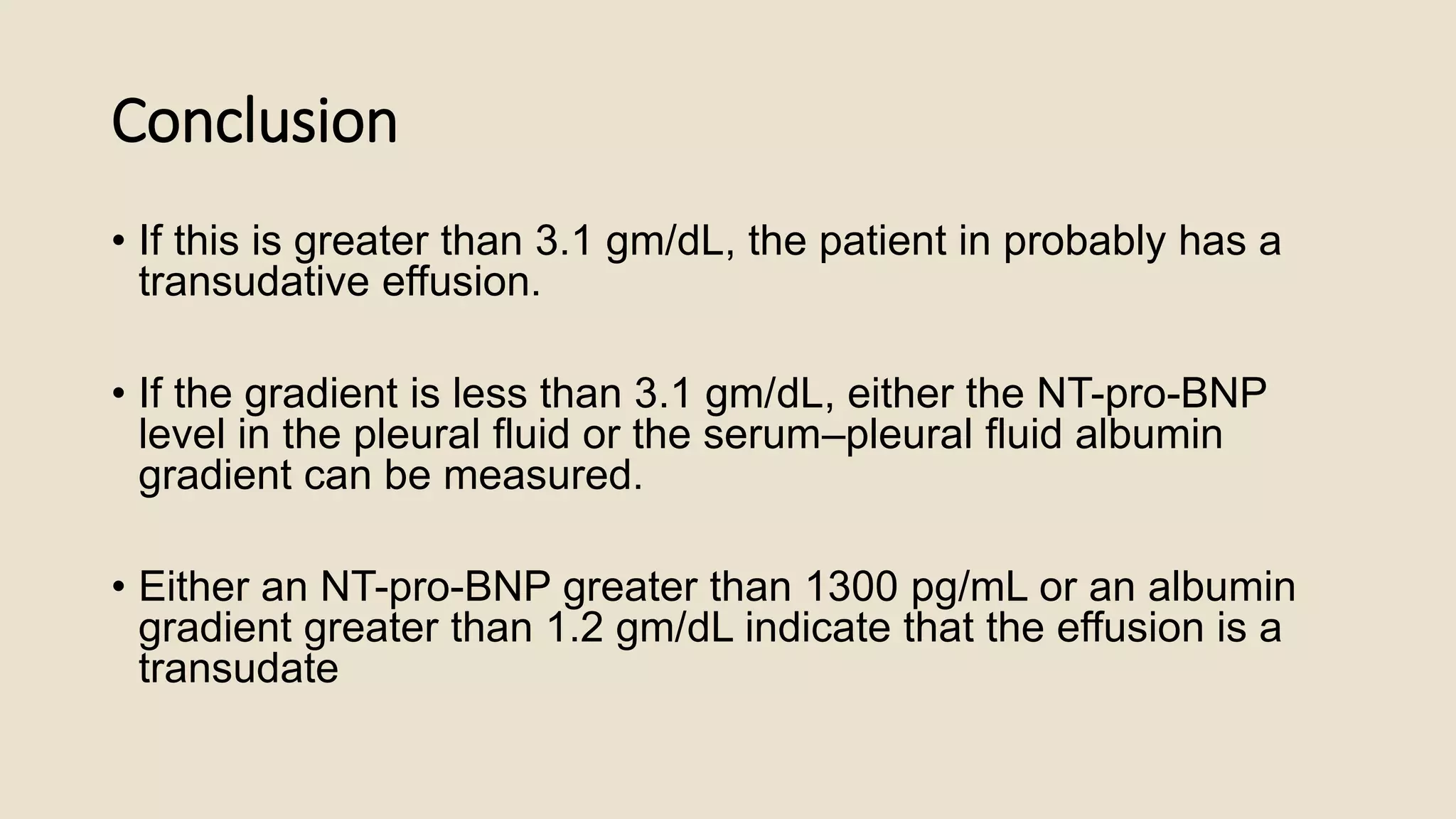 Lights criteria pleural diseases | PPTX