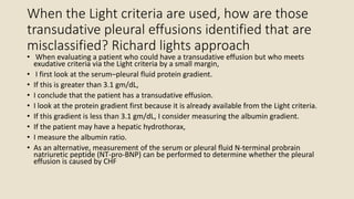 Lights criteria pleural diseases | PPTX