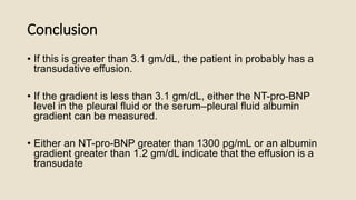 Lights criteria pleural diseases | PPTX