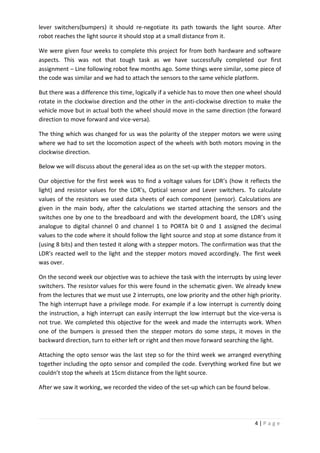 Report - Light Sensing Robot | PDF