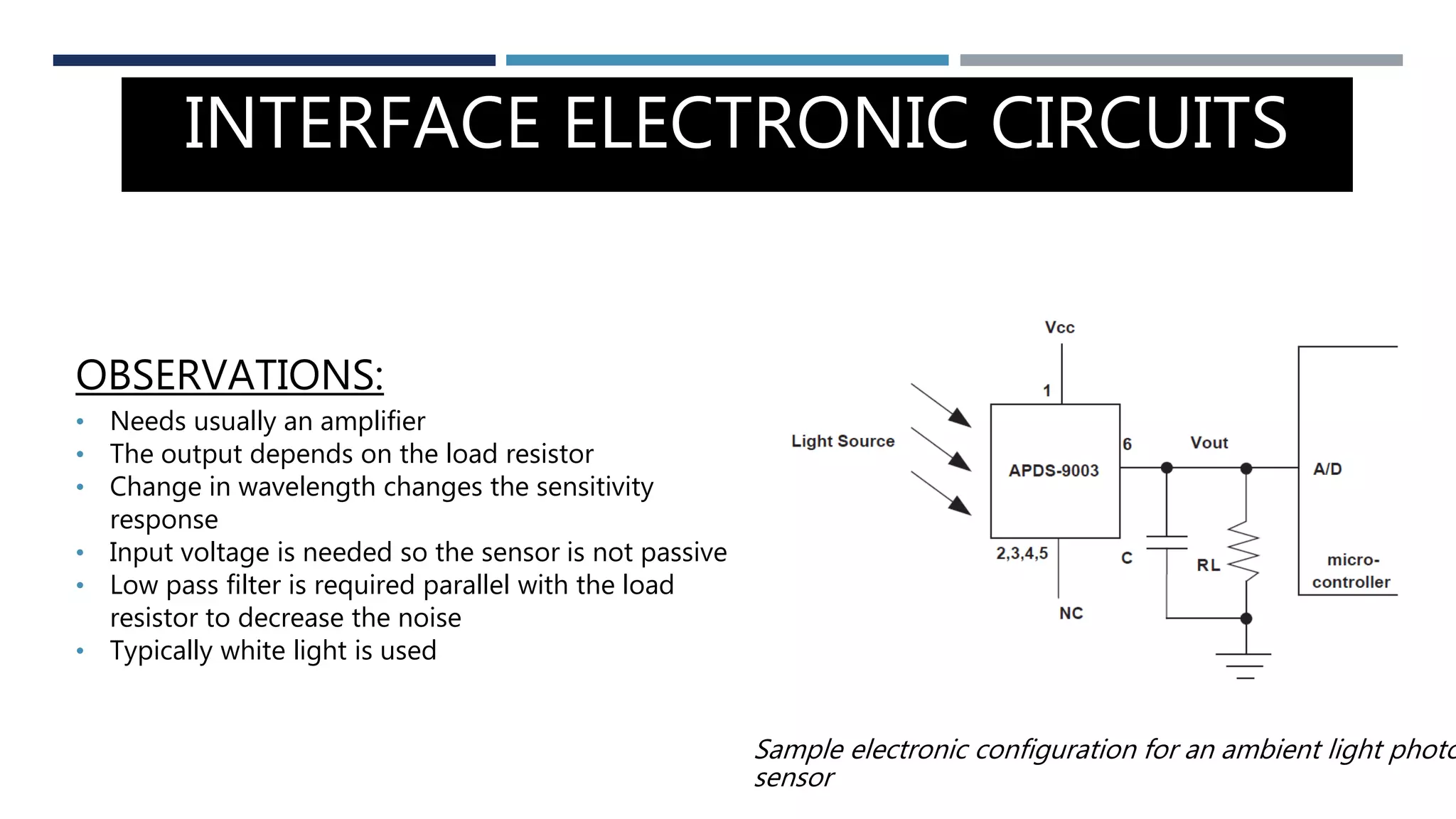 Light sensors seminar | PPTX