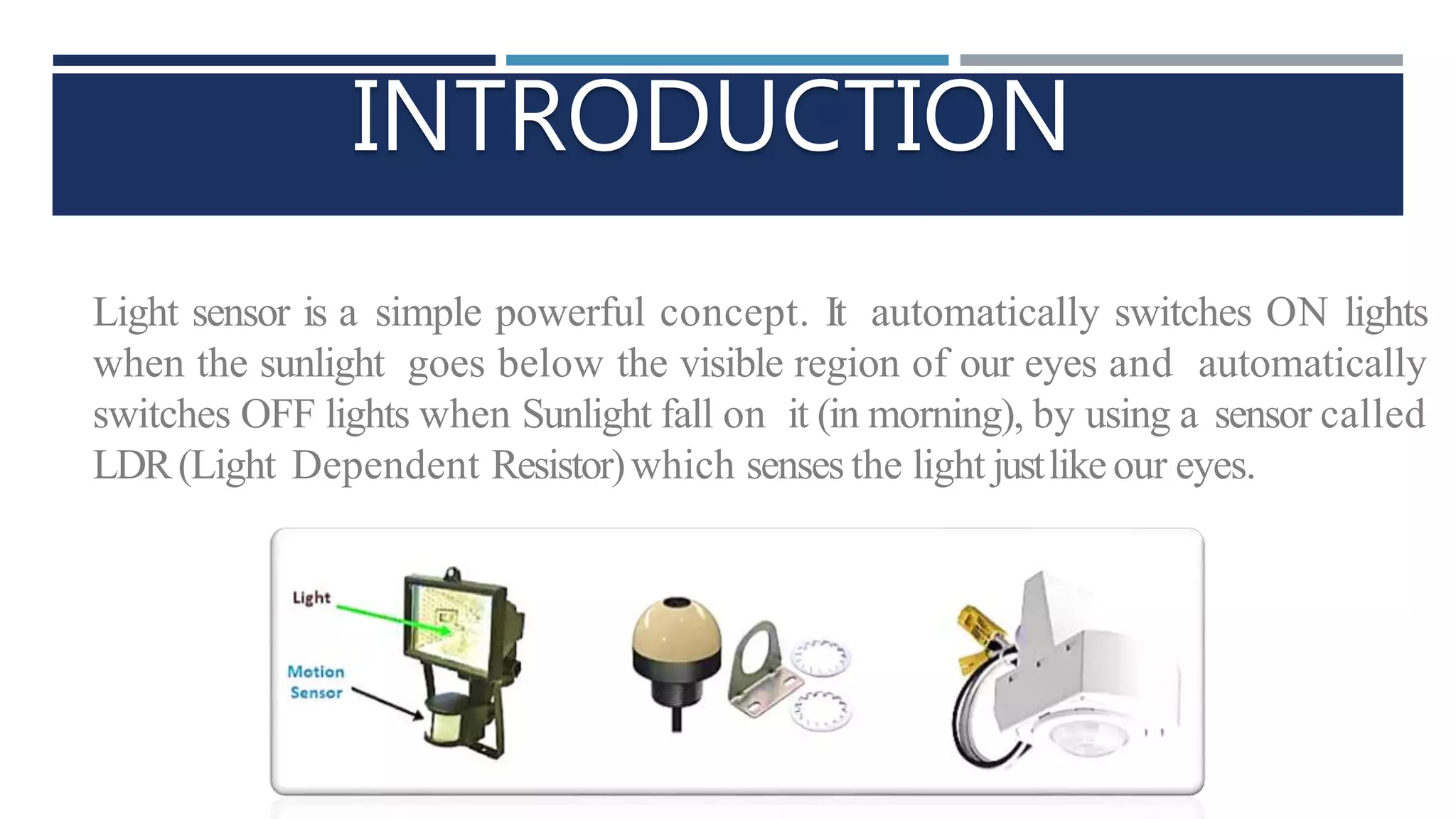 Light sensors seminar | PPTX