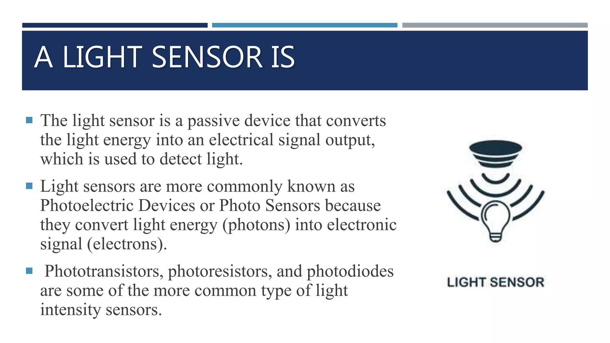 Light sensors seminar | PPTX