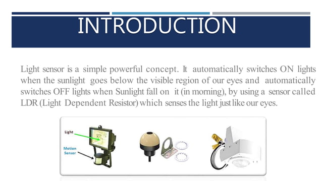 Light sensors seminar | PPTX