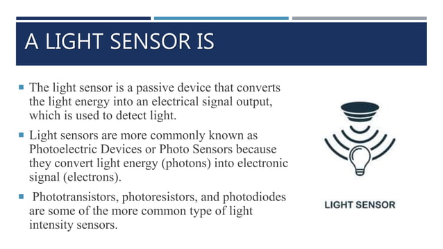 Light sensors seminar | PPTX
