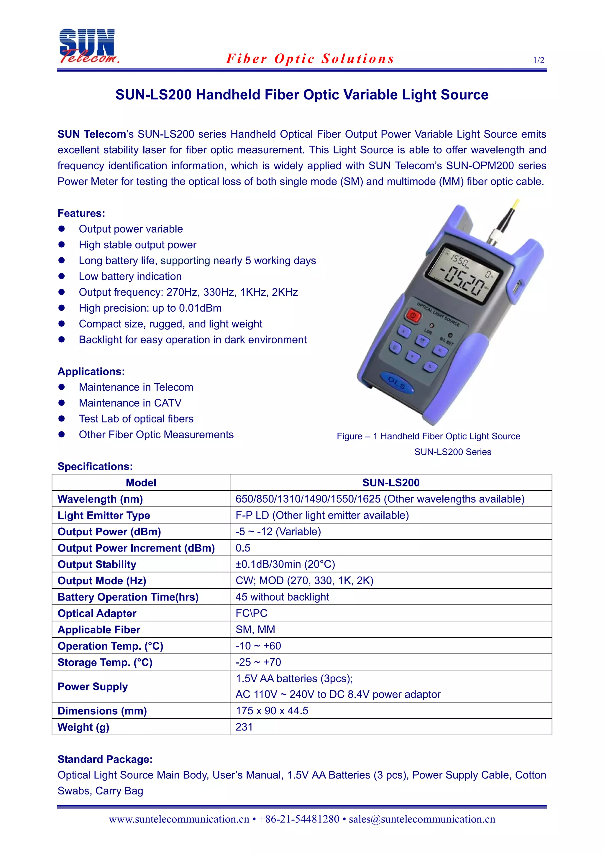 Light Source Power Meter | PDF