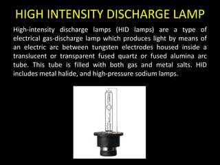 Different types of Light Sources | PPTX
