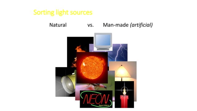 Light sources | PPTX | Science