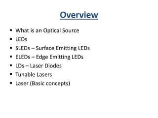 led and laser ___ light sources | PPTX