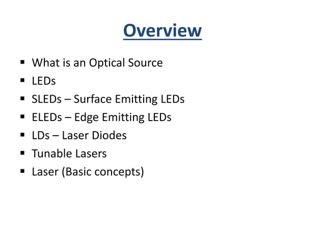 led and laser ___ light sources | PPTX | Chemistry | Science