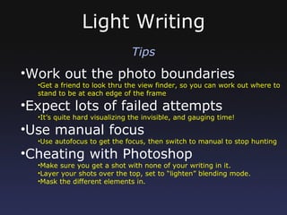 Light Trails & Drawing Painting Photogrphy | PPT