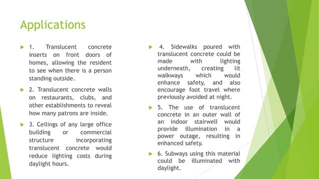 Light Transmitting concrete | PPTX | Physics | Science