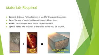 Light Transmitting concrete | PPTX