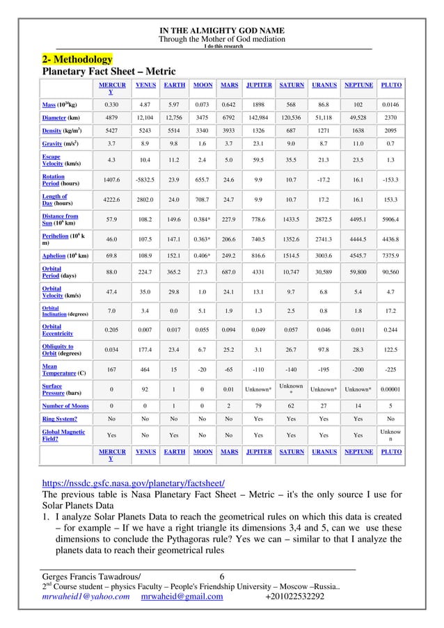 Light Velocity Effect On Solar System Geometry (Part II) | PDF ...