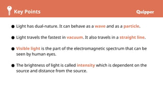 LIGHT WAVES from QUIPPER PHYSICS GRADE 7 | PPTX