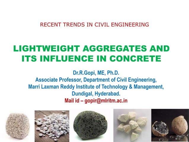 Lightweight aggregate concrete ppt | PPTX