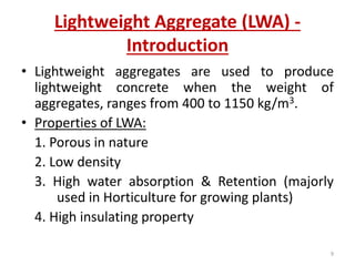 Lightweight aggregate concrete ppt | PPTX