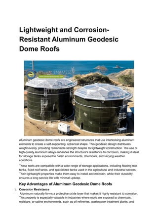 Lightweight and Corrosion-Resistant Aluminum Geodesic Dome Roofs.docx
