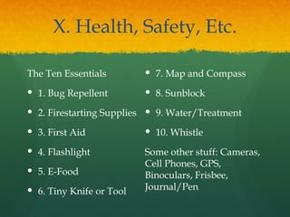 Scouting Lightweight Backpacking. Tips and Tricks | PPTX