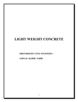 Light weight concrete | PDF