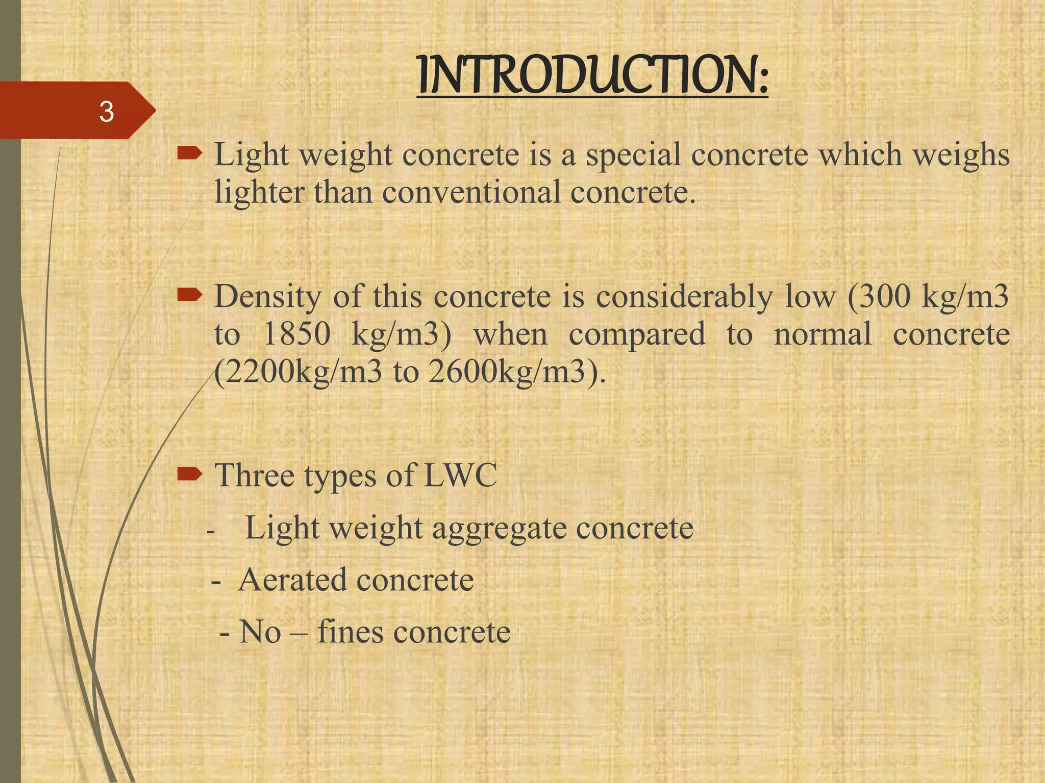 Light weight concrete | PPTX