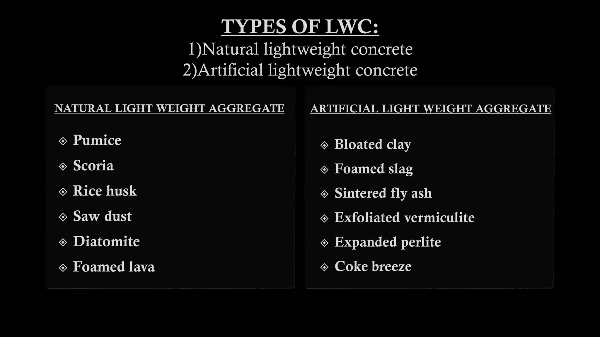 Light weight concrete - KAVYA RAVI | PPT