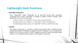 Lightweight cryptography | PPTX