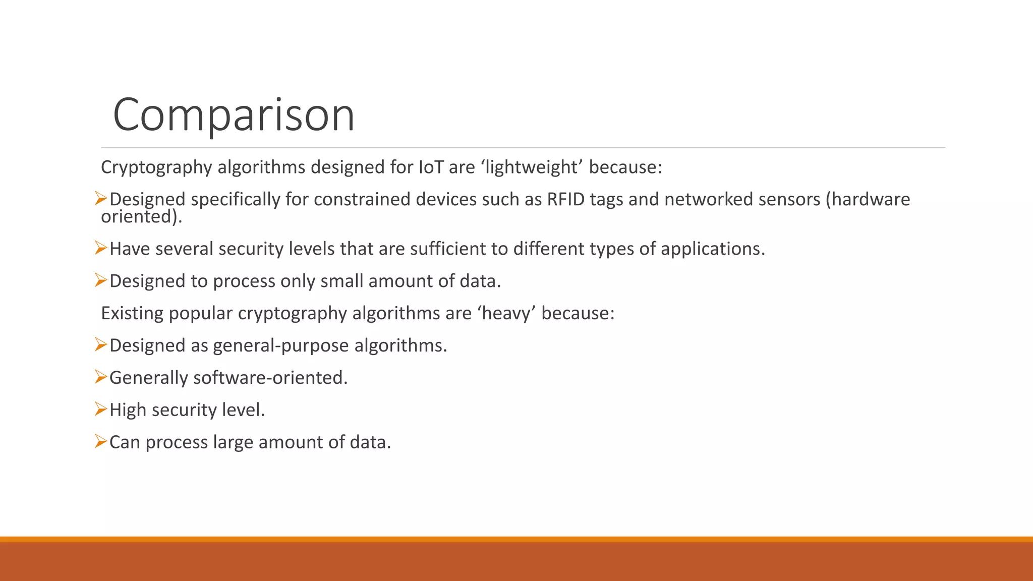 Light Weight Cryptography for IOT.pptx | Internet | Computing