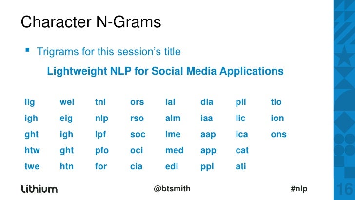 Character N-Grams Trigrams for this Character N-Grams Trigrams for this