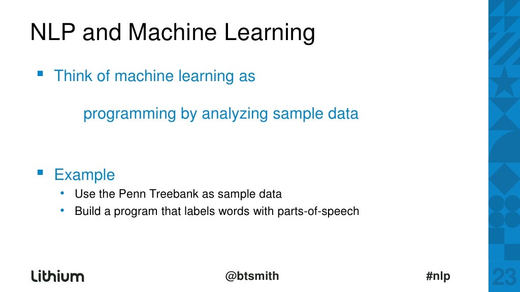 NLP and Machine Learning