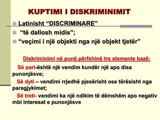 Diskriminimi ne pune | PDF