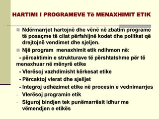 Programet e menaxhimit etik | PDF