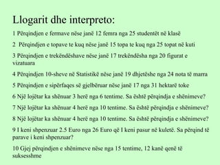 Ligjerata 7 indekset (perqindjet) | PPT