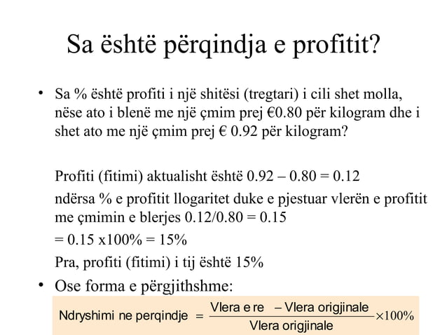 Ligjerata 7 indekset (perqindjet) | PPT