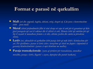 Paraja dhe sistemi bankar | PPT