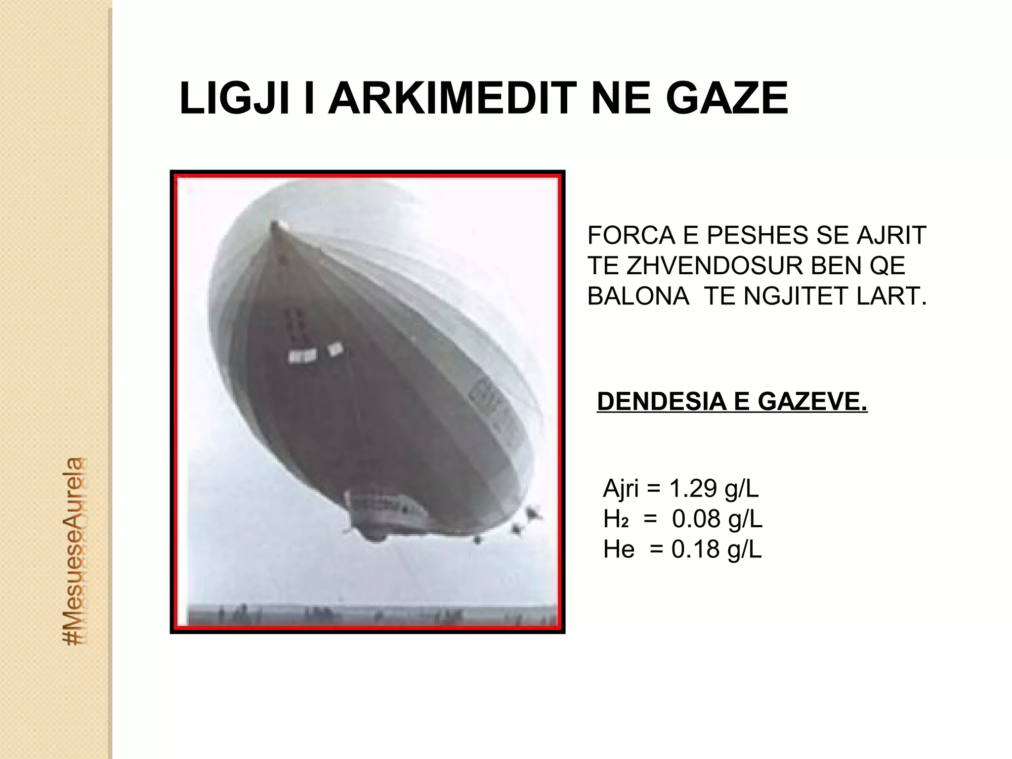 ZBATIME TE LIGJIT TE ARKIMEDIT PUNE EKSPERIMENTALE | PPT