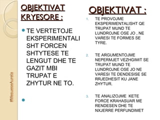ZBATIME TE LIGJIT TE ARKIMEDIT PUNE EKSPERIMENTALE | PPT
