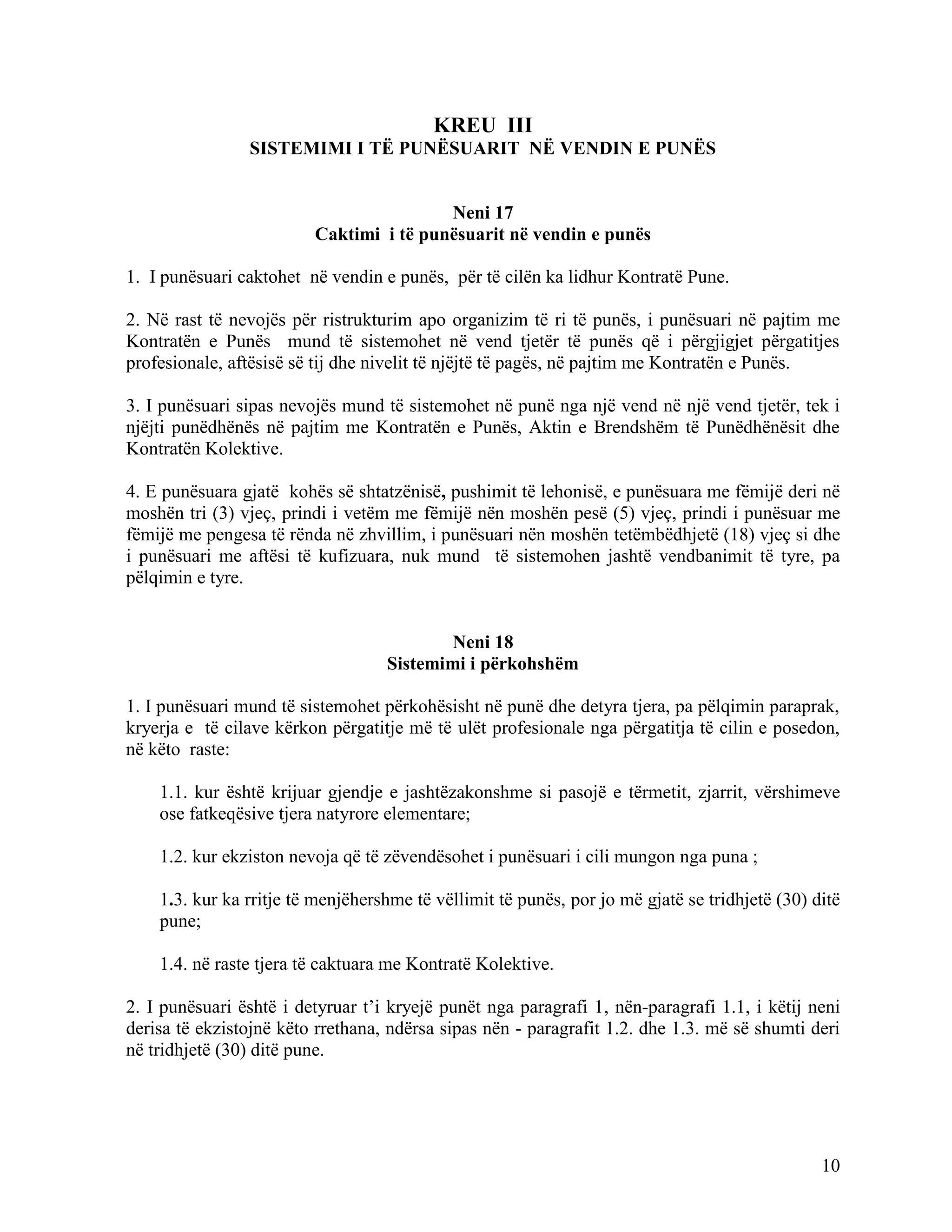 Ligji i punes 2010 212-alb | PDF