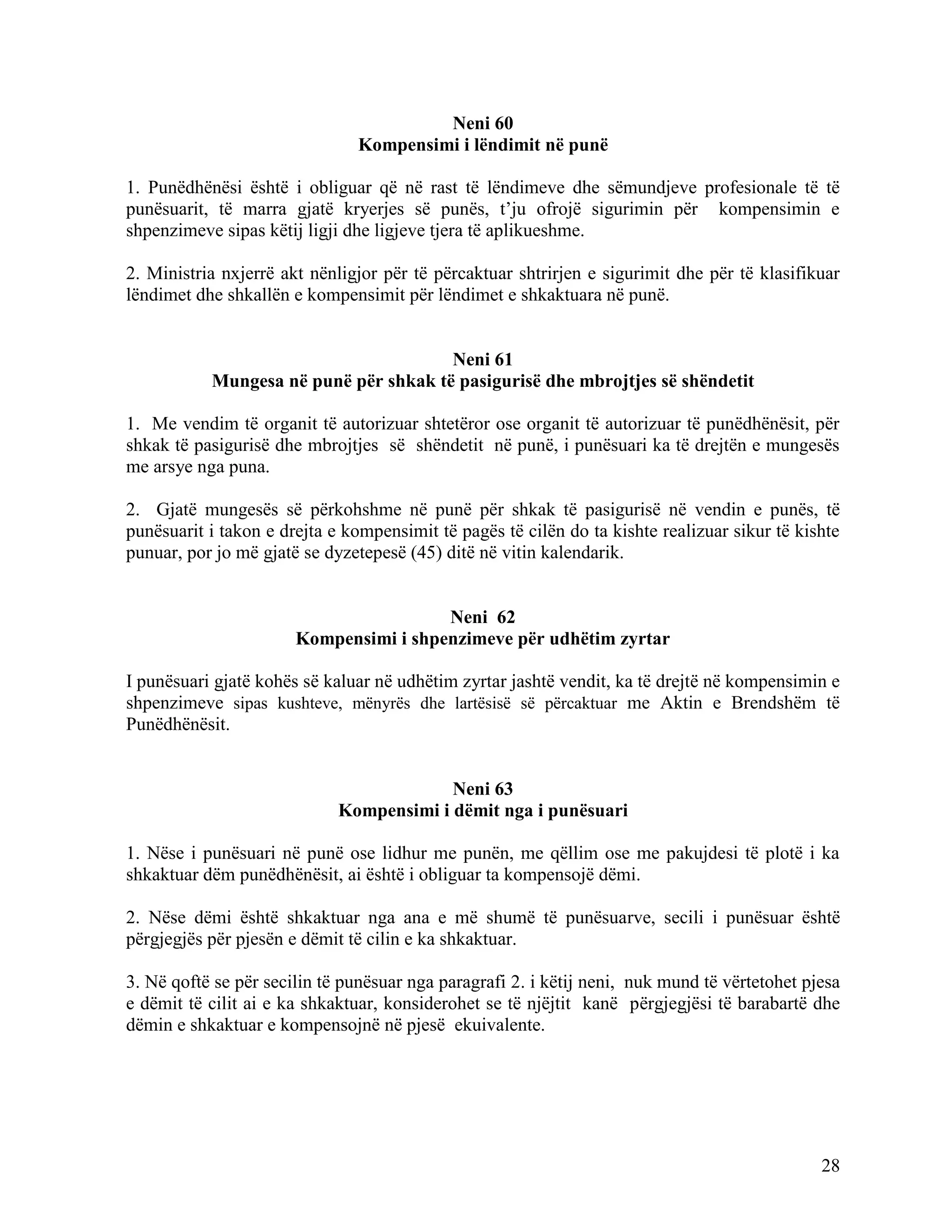 Ligji i punes 2010 212-alb | PDF