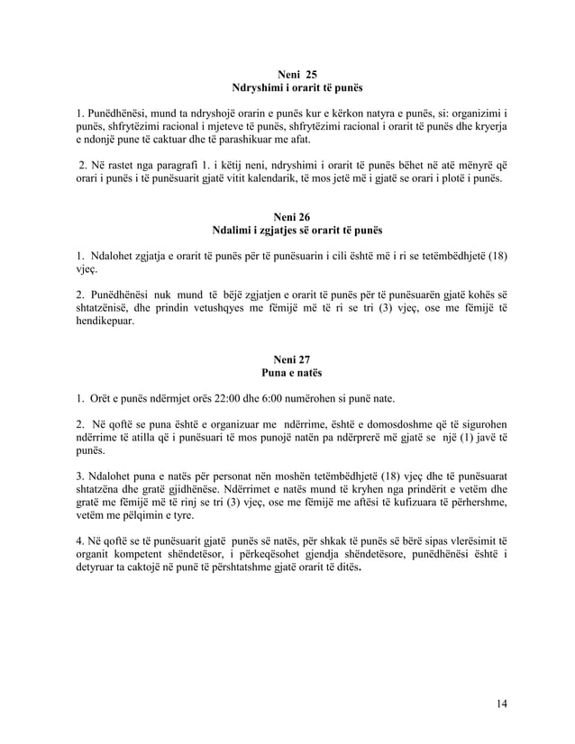 Ligji i punes 2010 212-alb | PDF