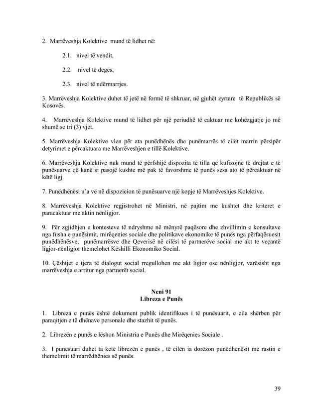 Ligji i punes 2010 212-alb | PDF