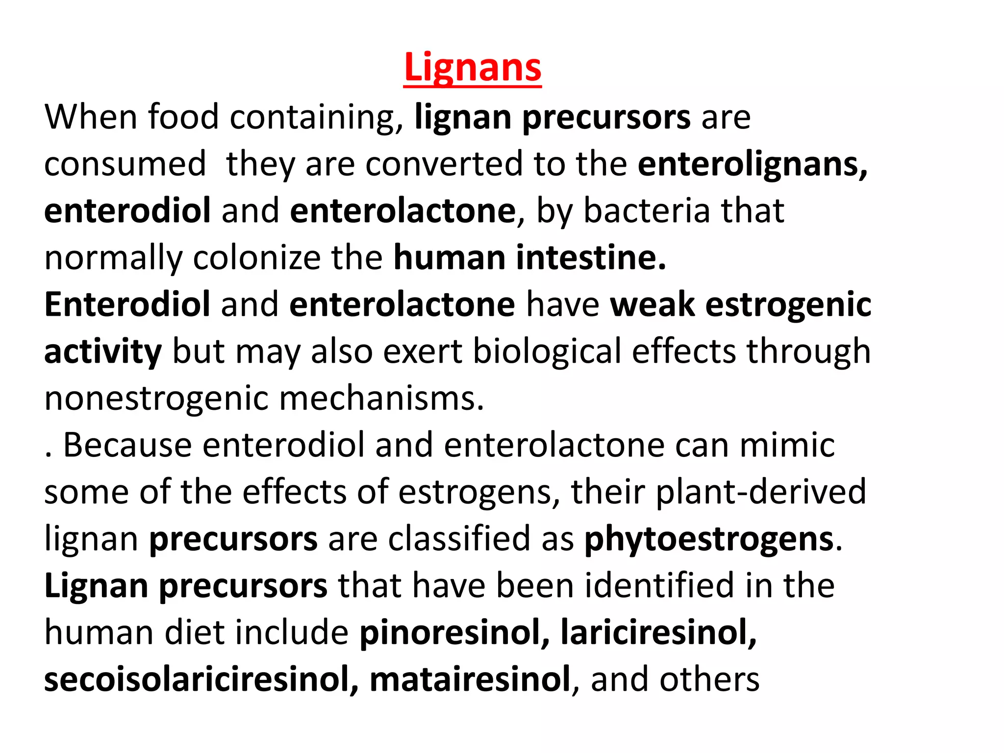 Lignans and flavonoids | PPTX
